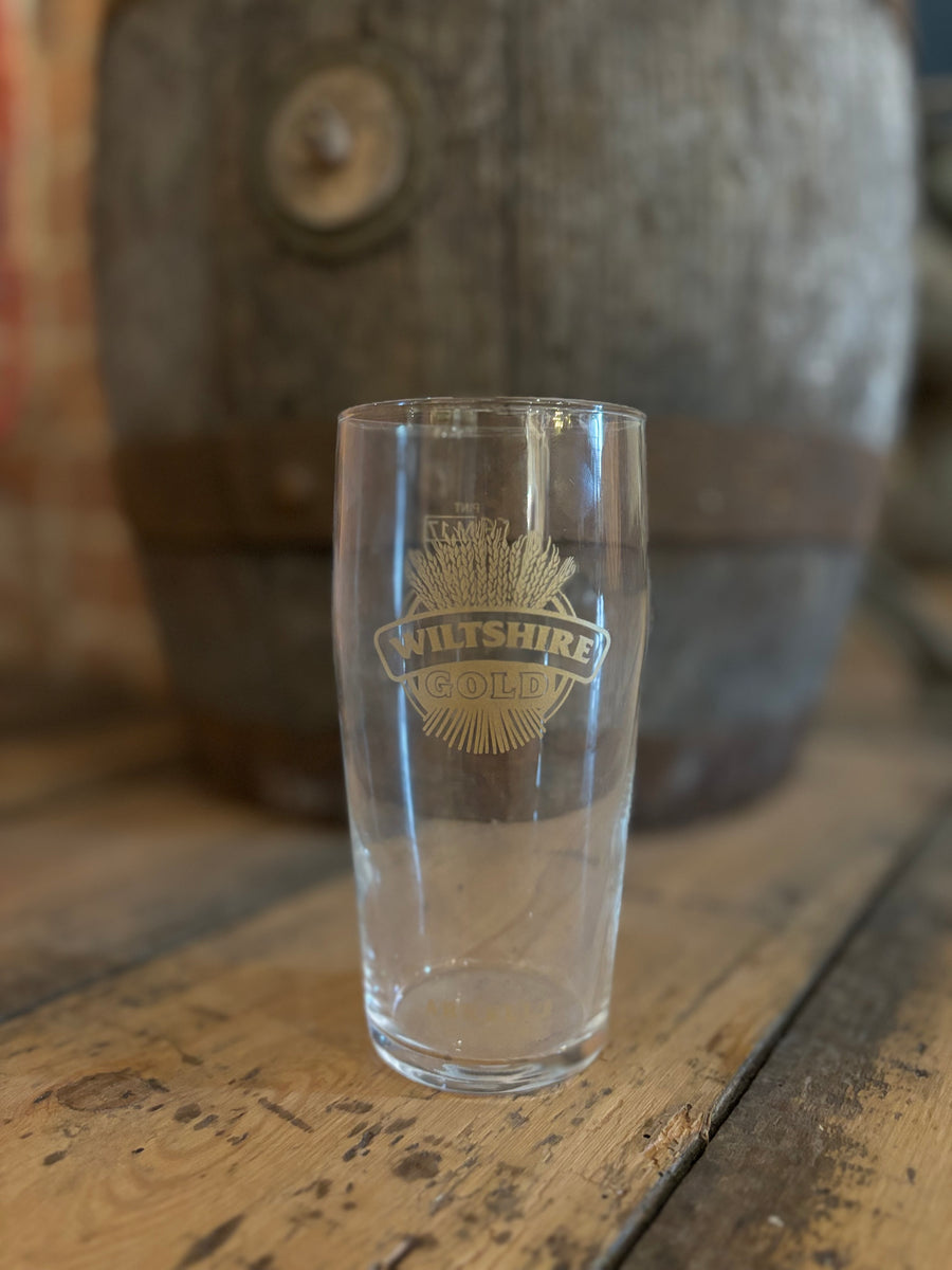 Wiltshire Gold Pint Glass – The Grape and Grain